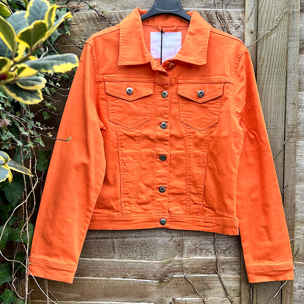 Orange Denim Jacket – Bucks Leather