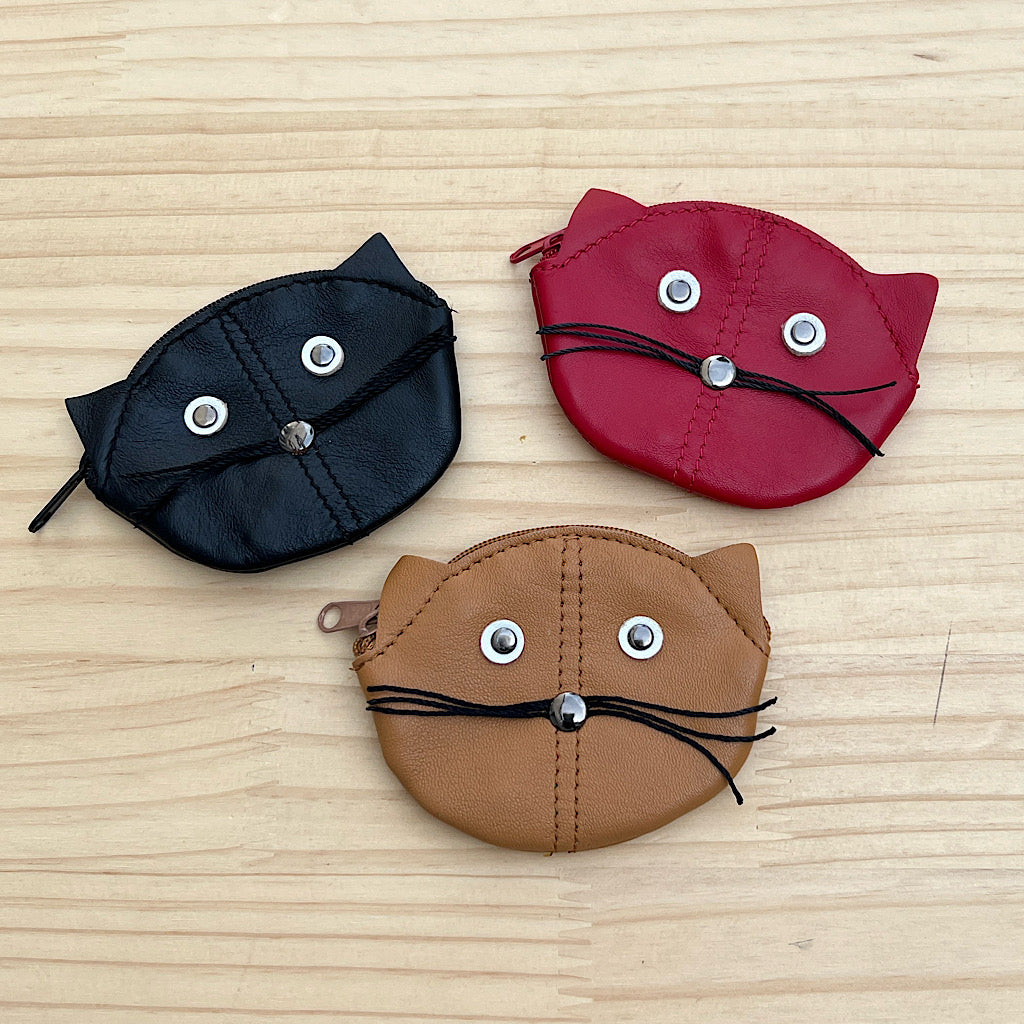 Soft Animal Leather Coin Purses | Cat – Bucks Leather