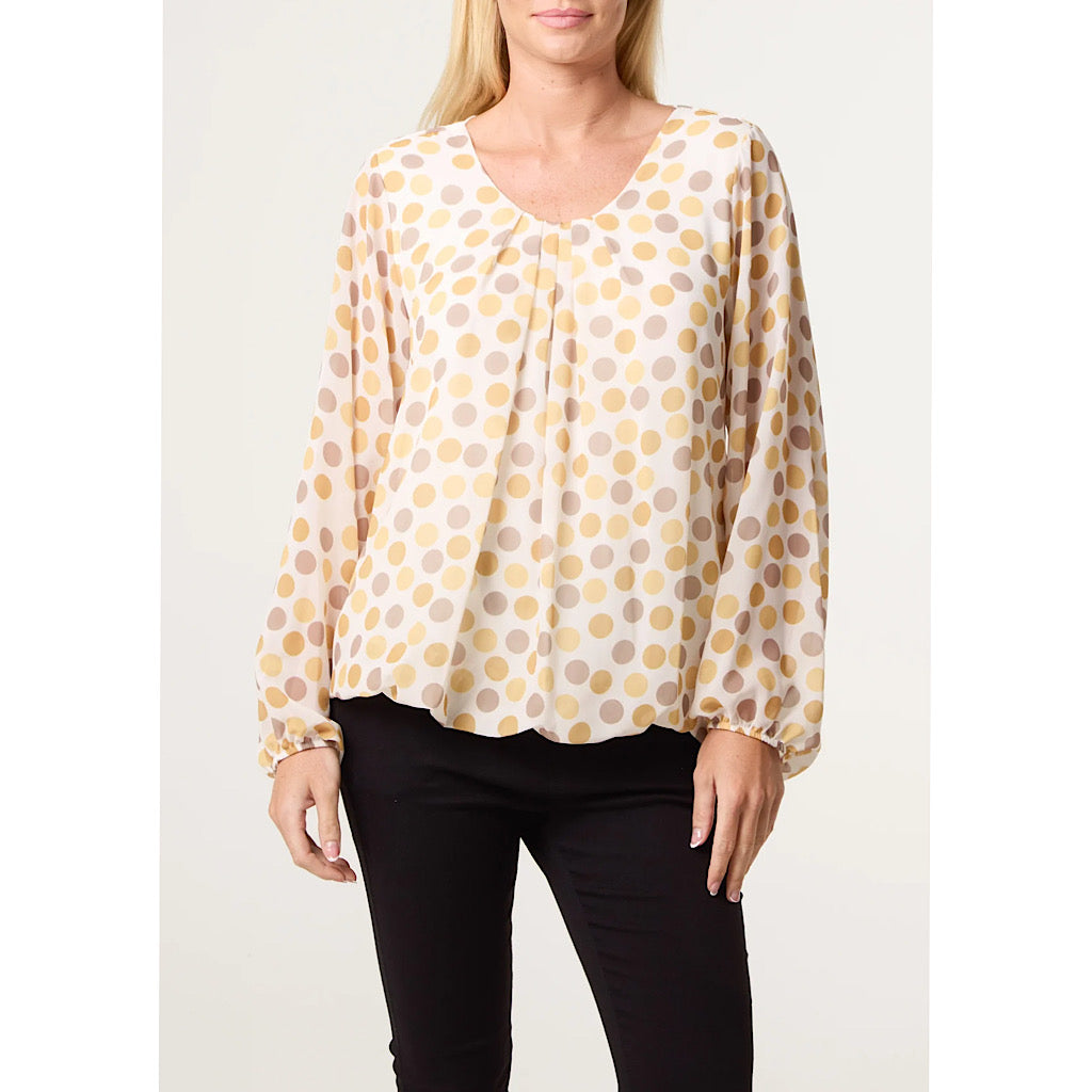 Amber Dot V-Neck Blouse – Bucks Leather