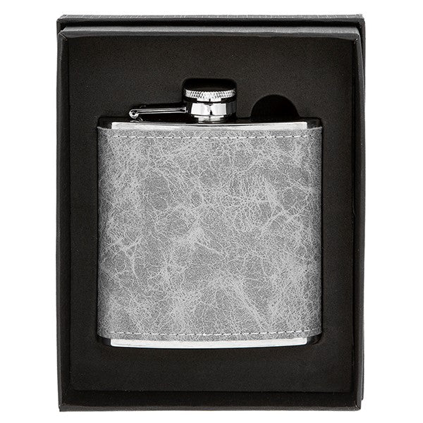 Grey Hide 6oz Hip Flask – Bucks Leather