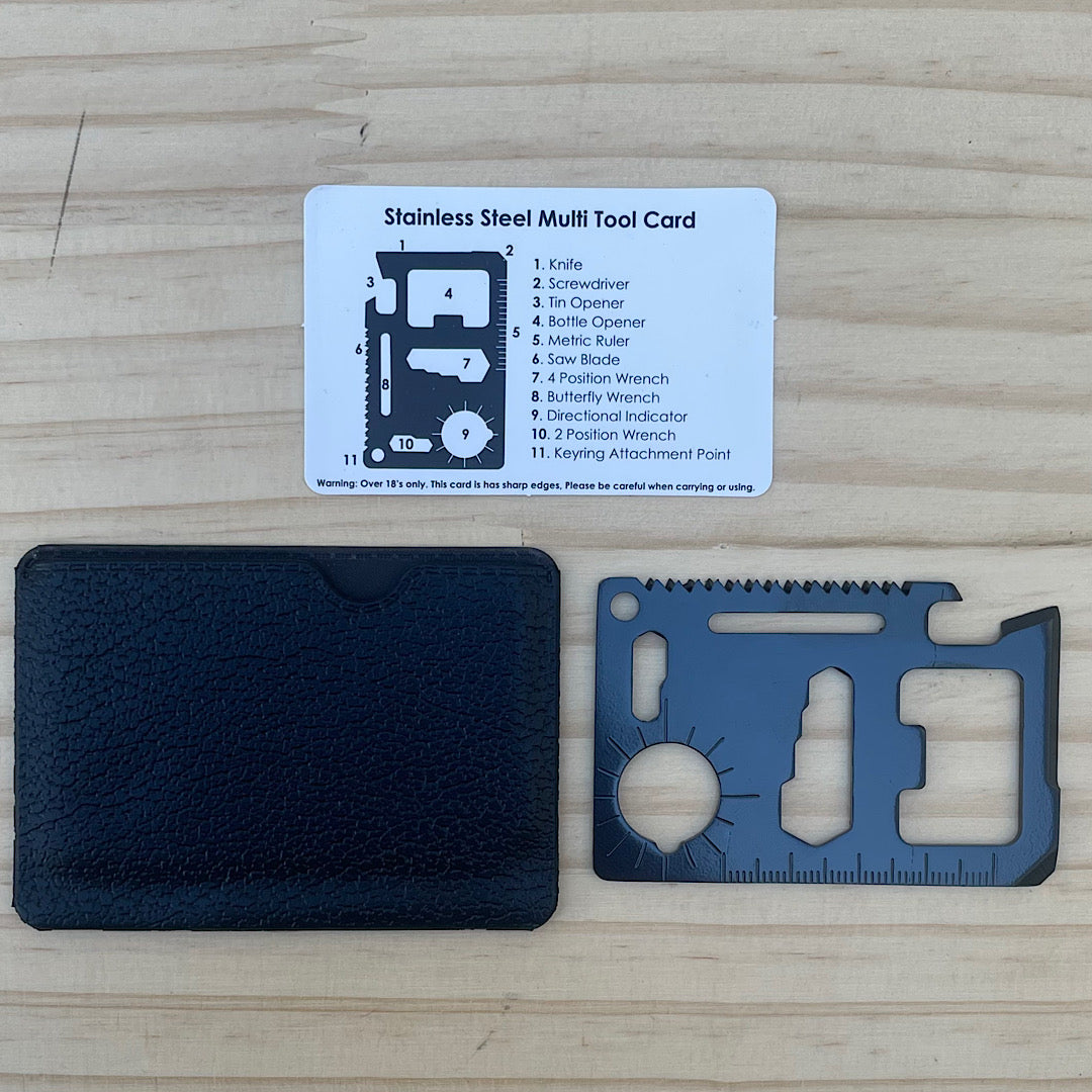 Stainless Steel Multi Tool Card – Bucks Leather
